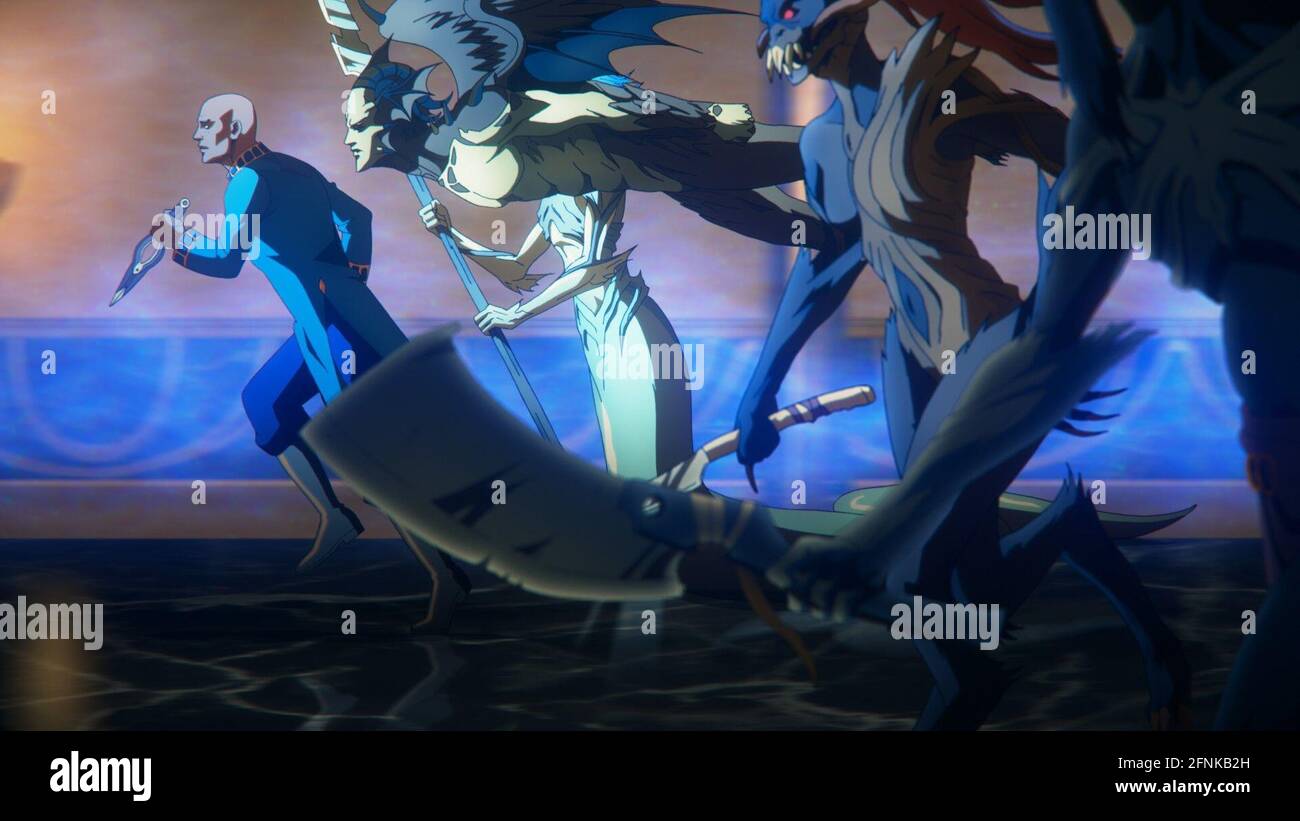 CASTLEVANIA, left: Judge (voice: Jason Isaacs), (Season 4, ep. 405 ...