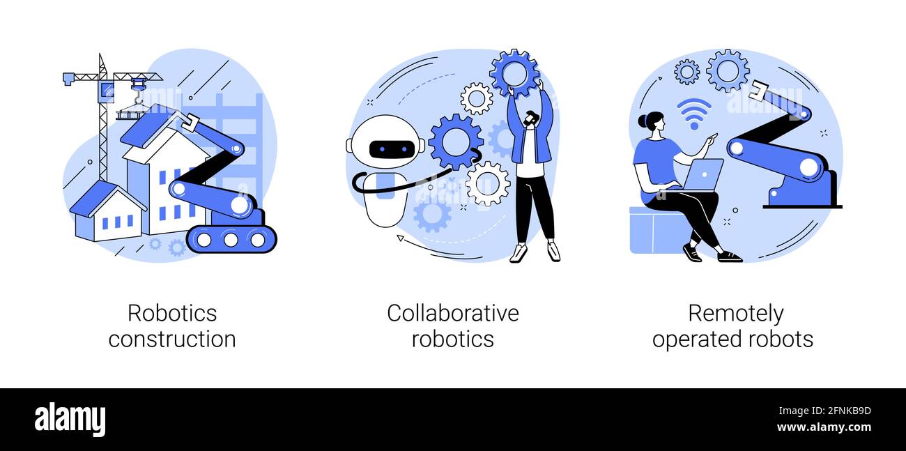 Machine work abstract concept vector illustrations Stock Vector Image ...