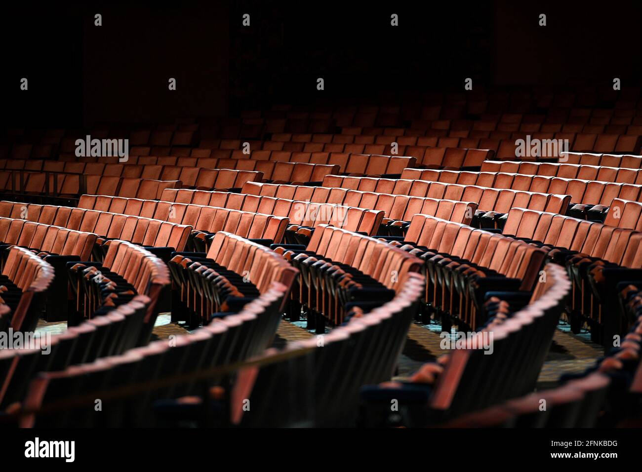 New York City, USA. 17th May, 2021. Rows of empty seats inside Radio ...