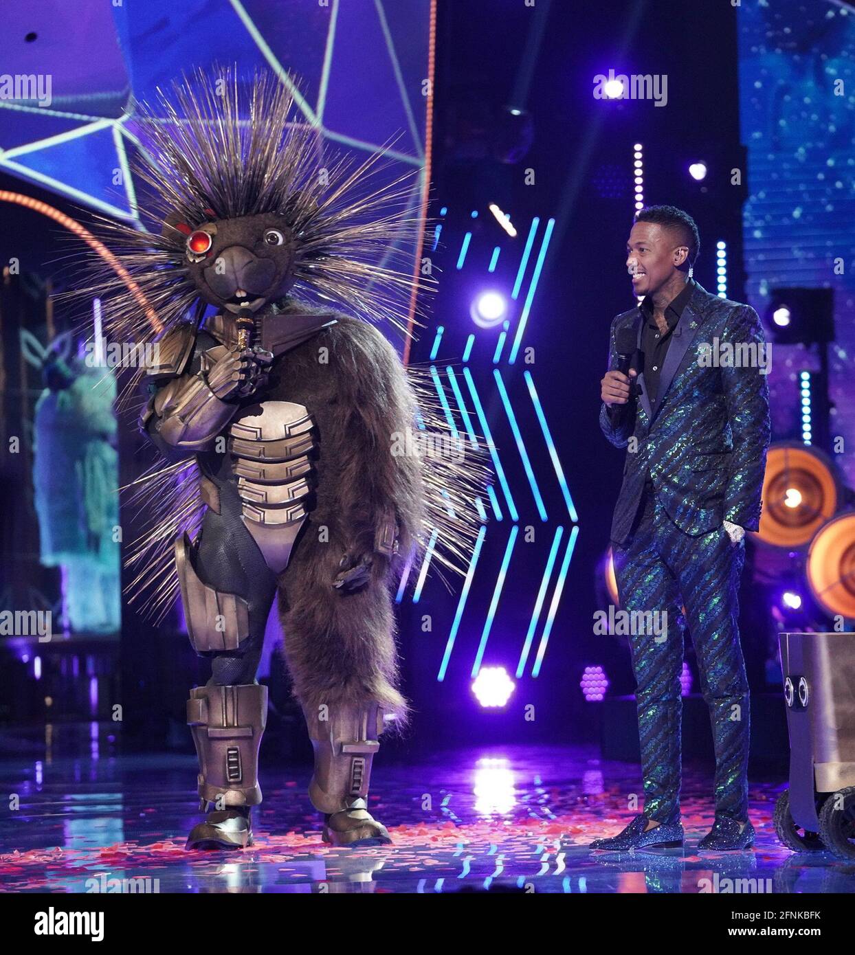 THE MASKED SINGER, from left: Robopine (revealed as Tyrese Gibson ...