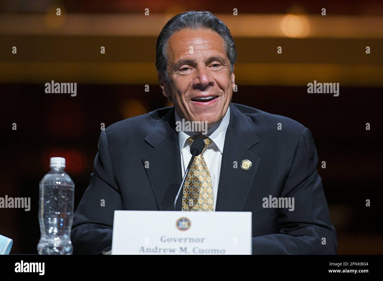 New York Governor Andrew Cuomo speaks at a press conference on the ...