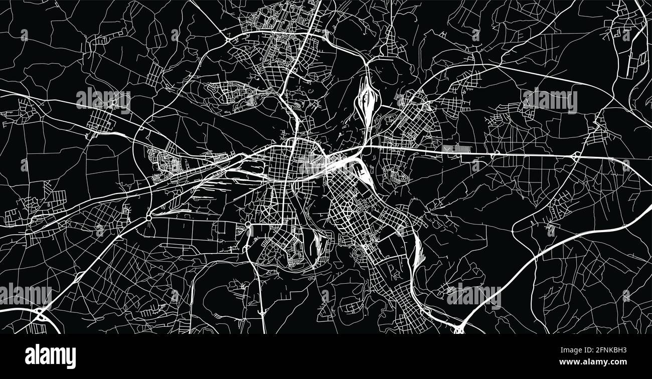 Urban vector city map of Pilsen, Czech Republic, Europe Stock Vector ...