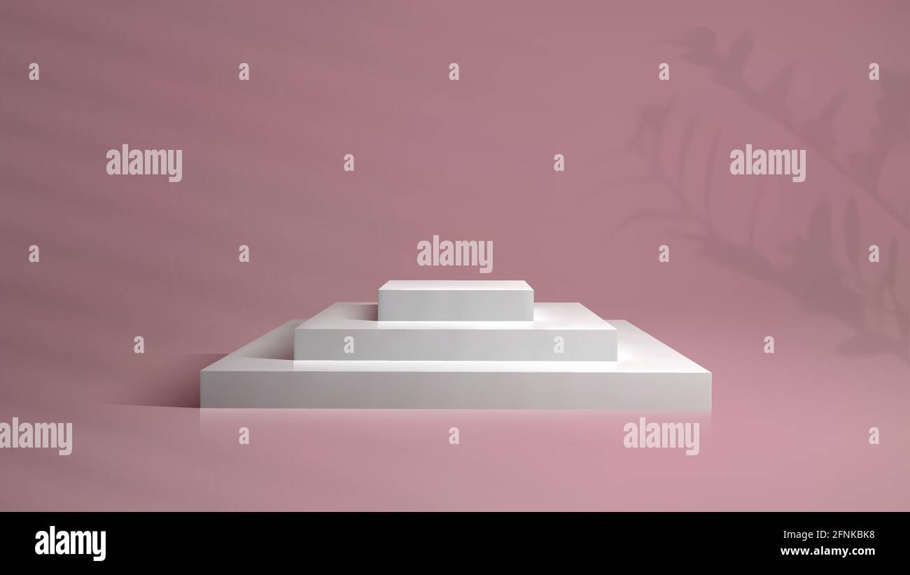 Pink podium minimal wall Stock Vector Images - Alamy