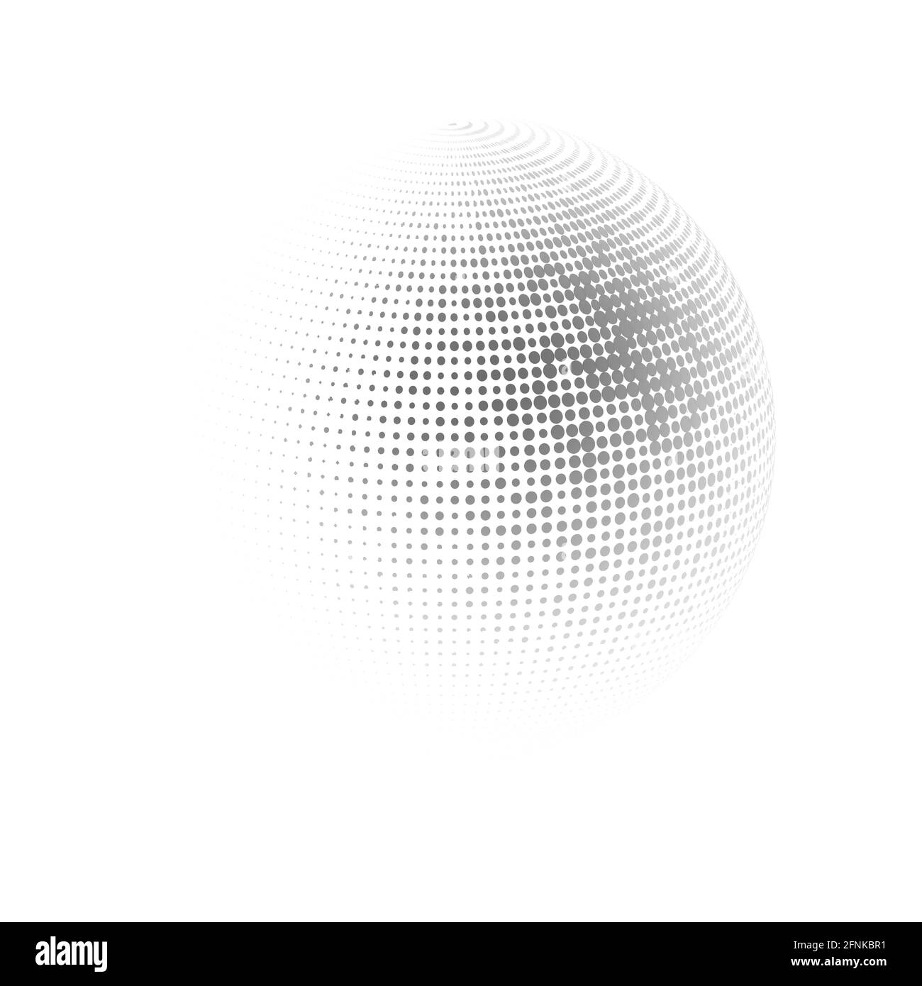 Halftone sphere dotted vector illustration. Circle halftone patterns ...