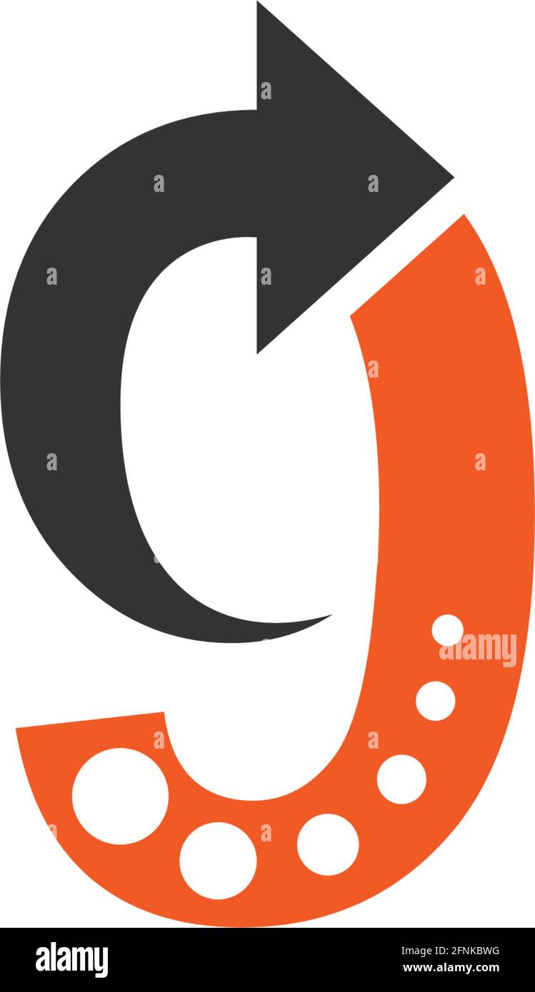Number 9 logo with arrow icon design vector template Stock Vector Image ...