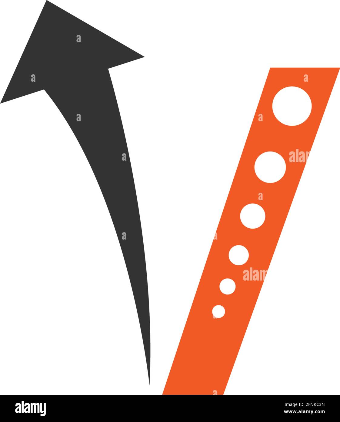 Letter V logo with arrow icon design vector template Stock Vector Image ...