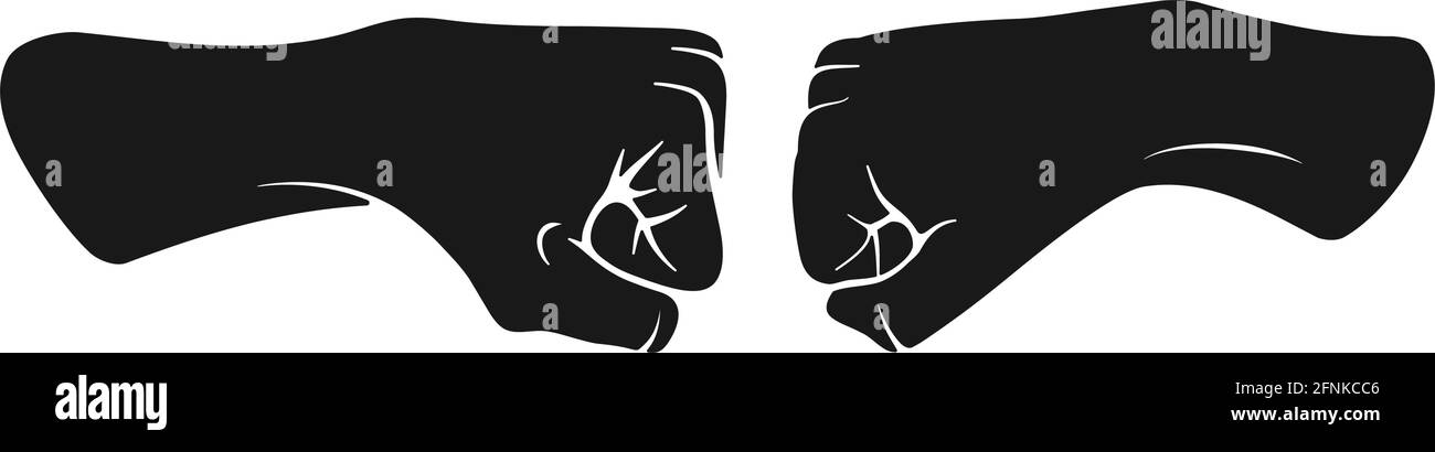 Two fists together Black and White Stock Photos & Images - Alamy