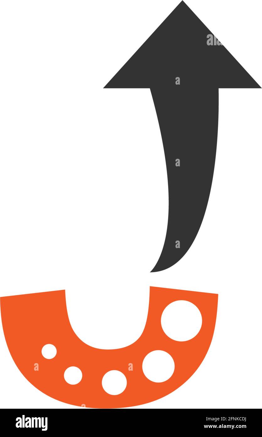 Letter J logo with arrow icon design vector template Stock Vector Image ...