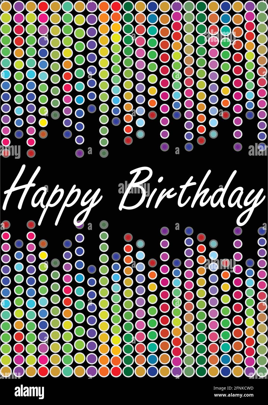 Happy birthday billboard with colorful lights in rainbow design Stock ...
