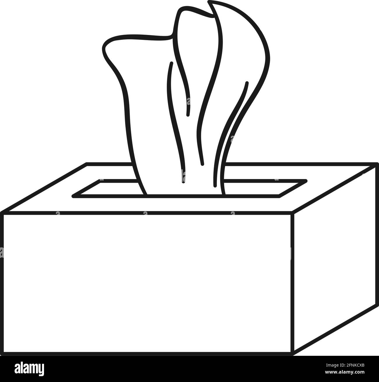 Facial Tissues Or Tissue Box In Vector Icon Stock Vector Image And Art Alamy