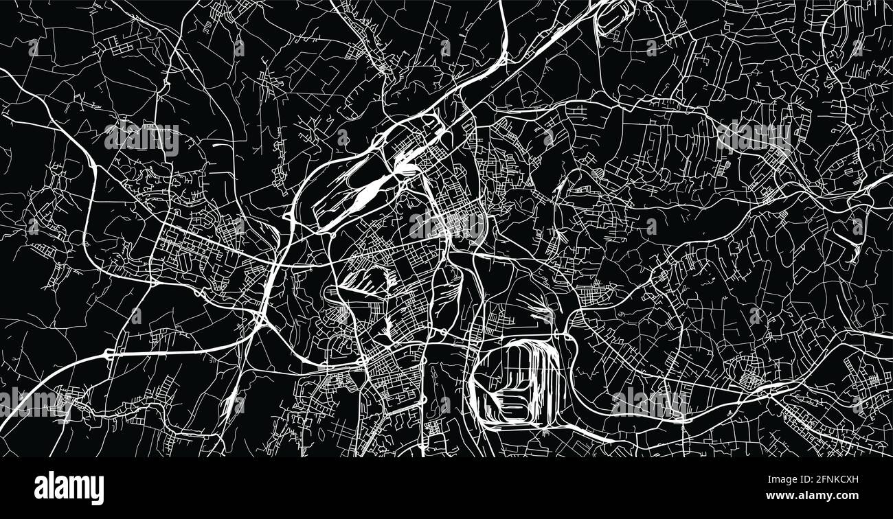 Urban vector city map of Ostrava, Czech Republic, Europe Stock Vector ...