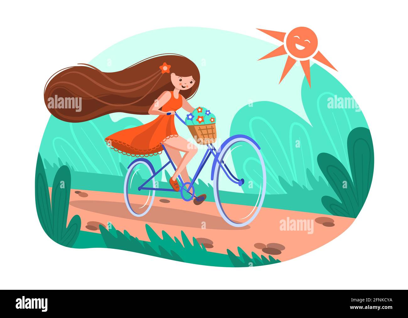 Flying A Bike Cartoon