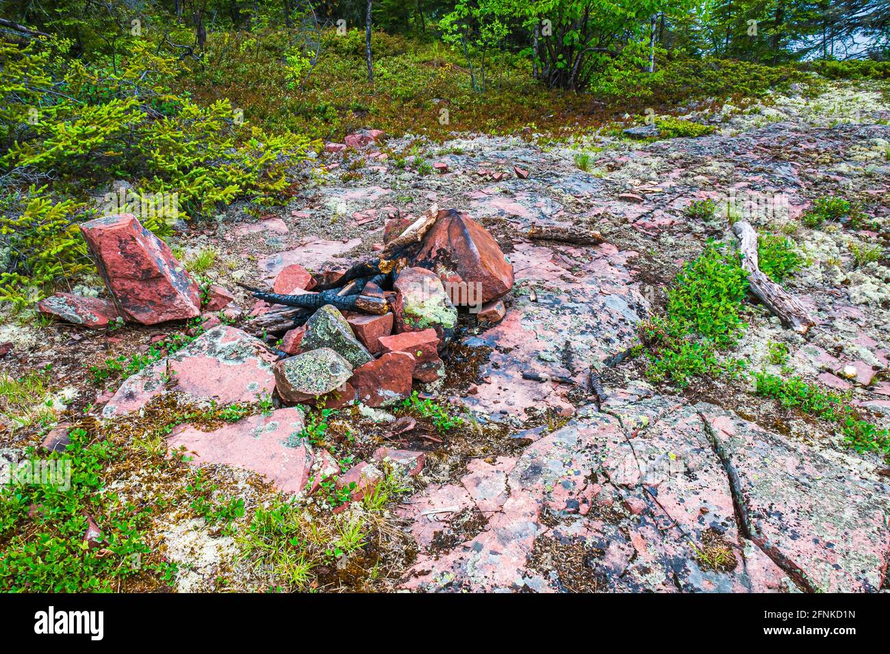 Kama Bay Lake Superior Nipigon Ontario Canada Red and Orange Rock Beach ...