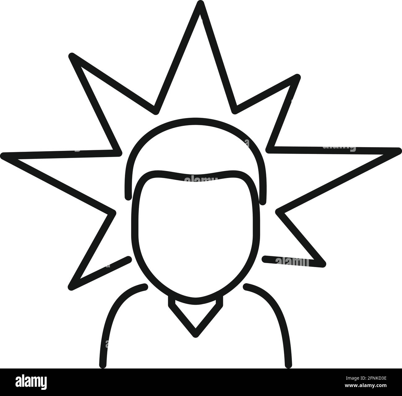 Agressive man icon, outline style Stock Vector Image & Art - Alamy