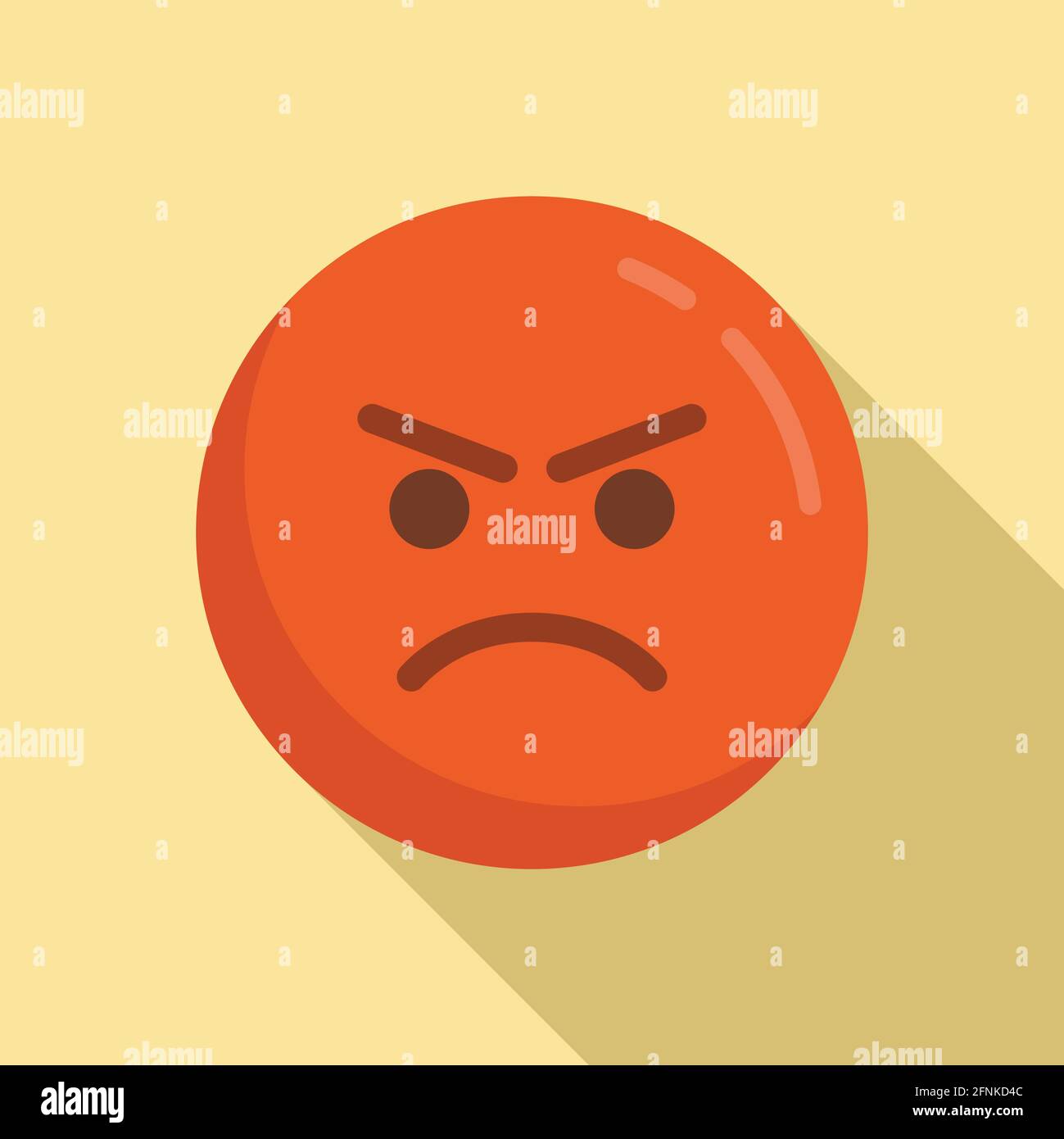 Rage emoji icon, flat style Stock Vector Image & Art - Alamy