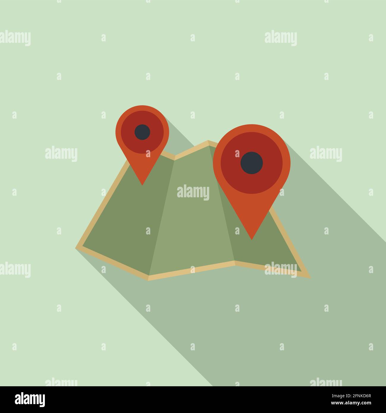 Hitchhiking map icon, flat style Stock Vector Image & Art - Alamy