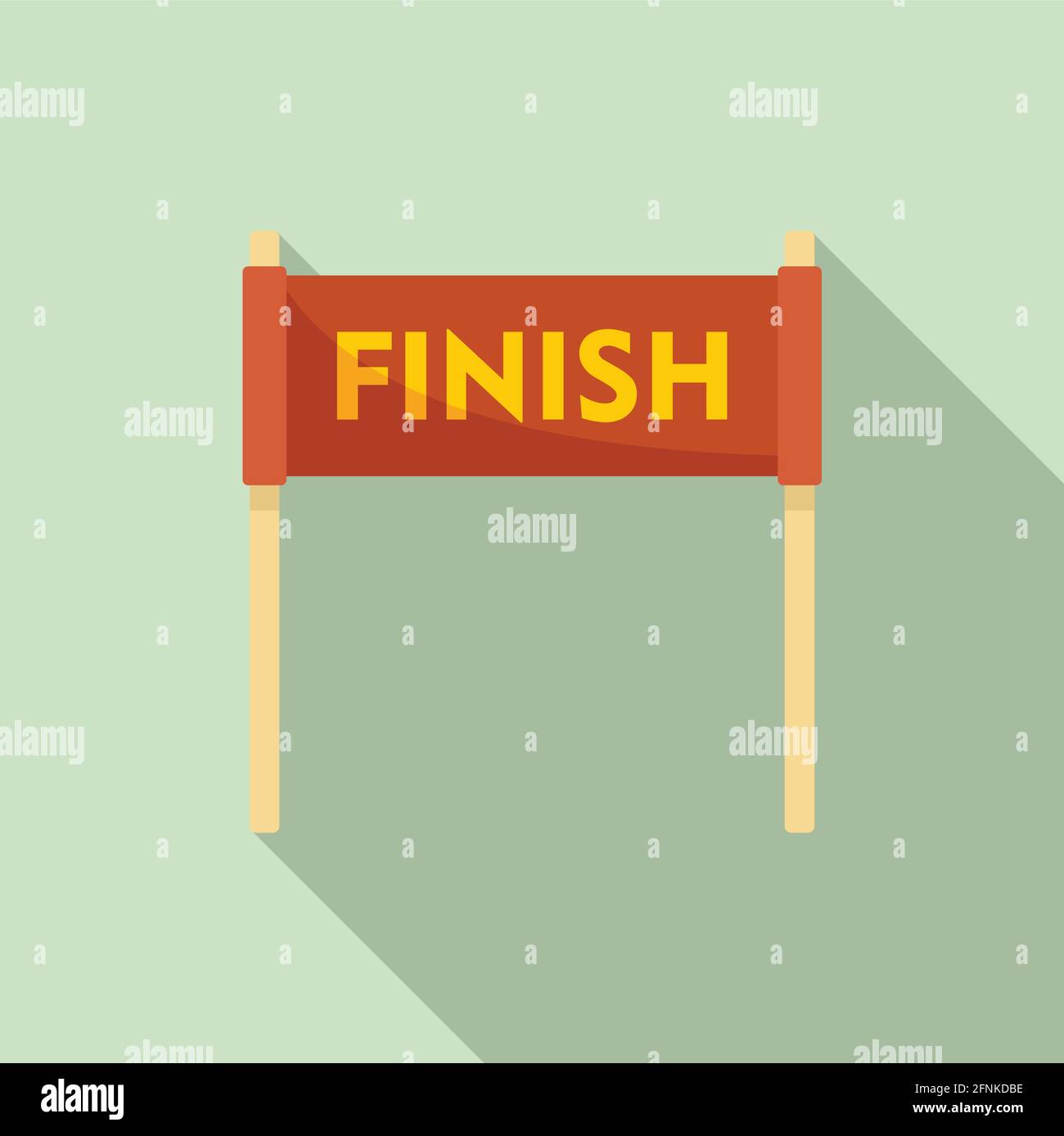 Running finish banner icon, flat style Stock Vector Image & Art - Alamy
