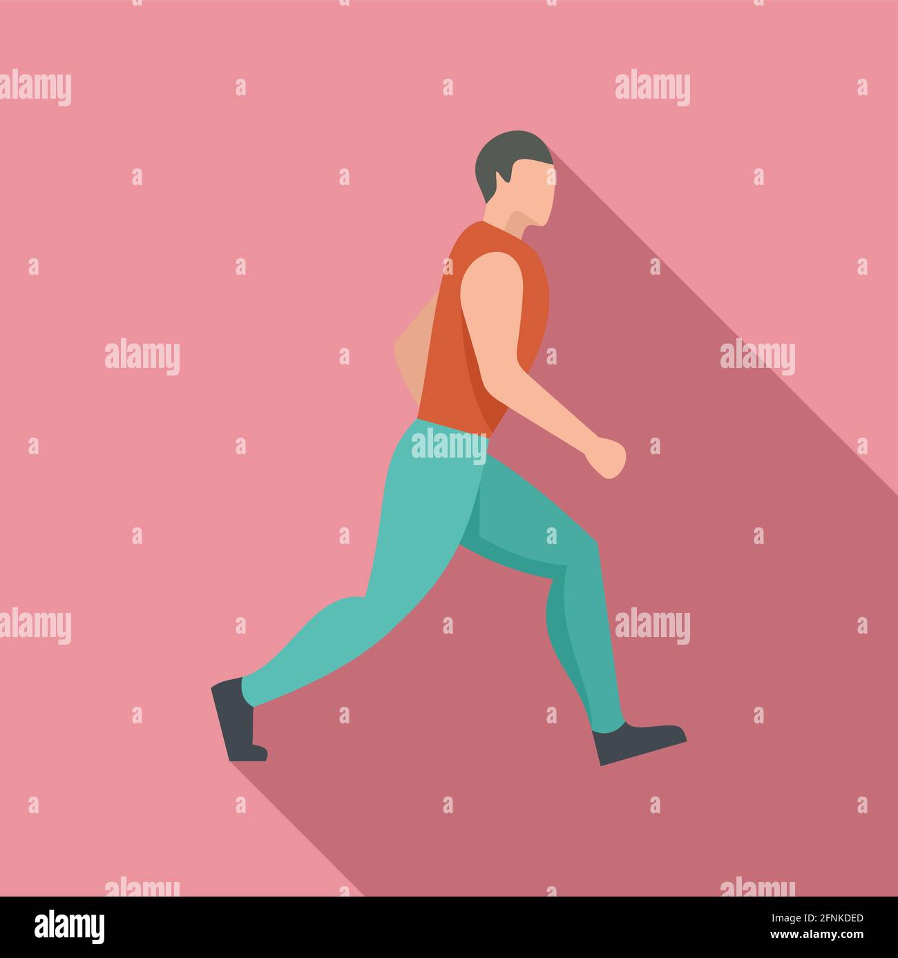 Running man icon, flat style Stock Vector Image & Art - Alamy
