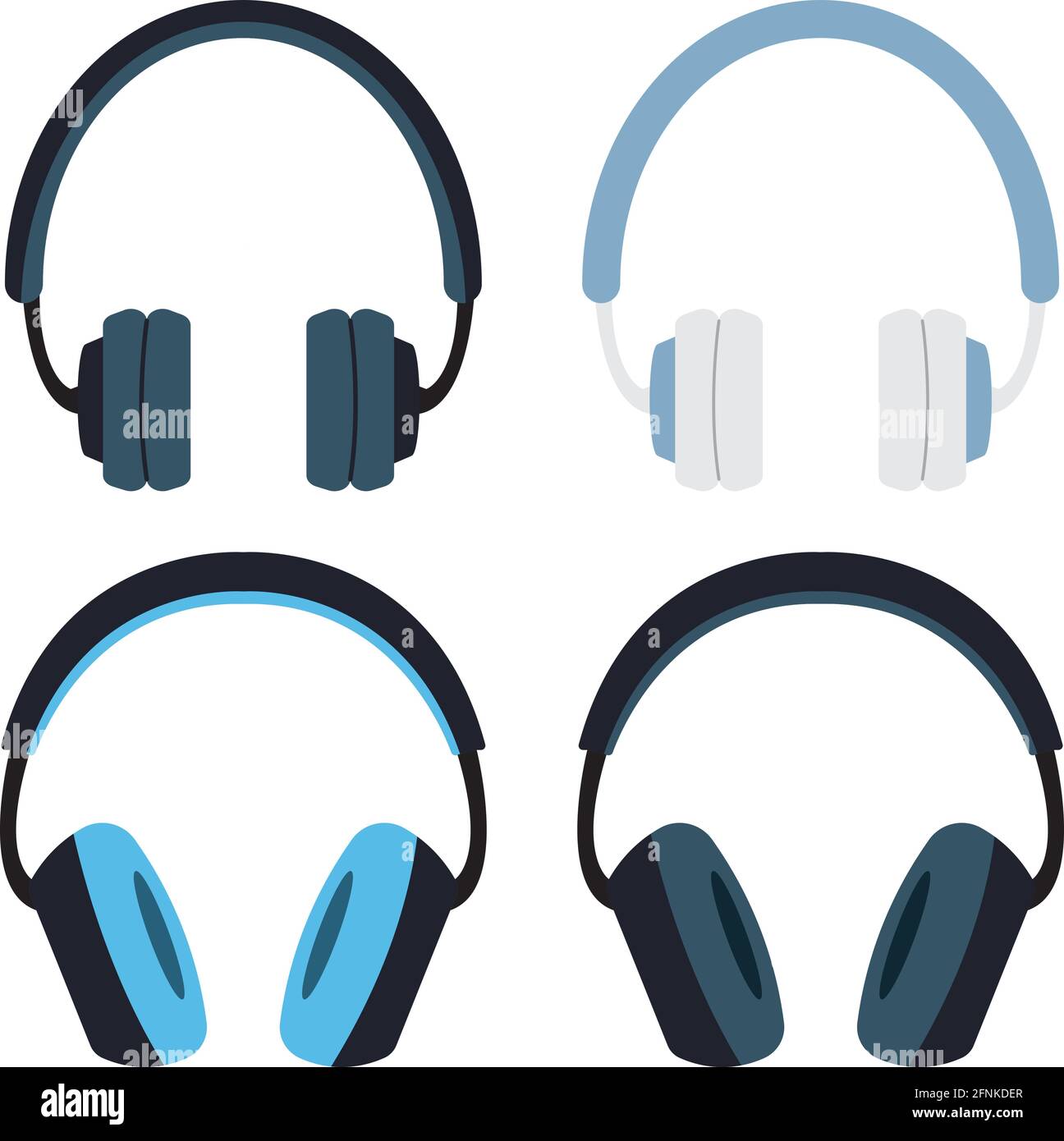 Headsets icon symbol set Stock Vector Images - Alamy
