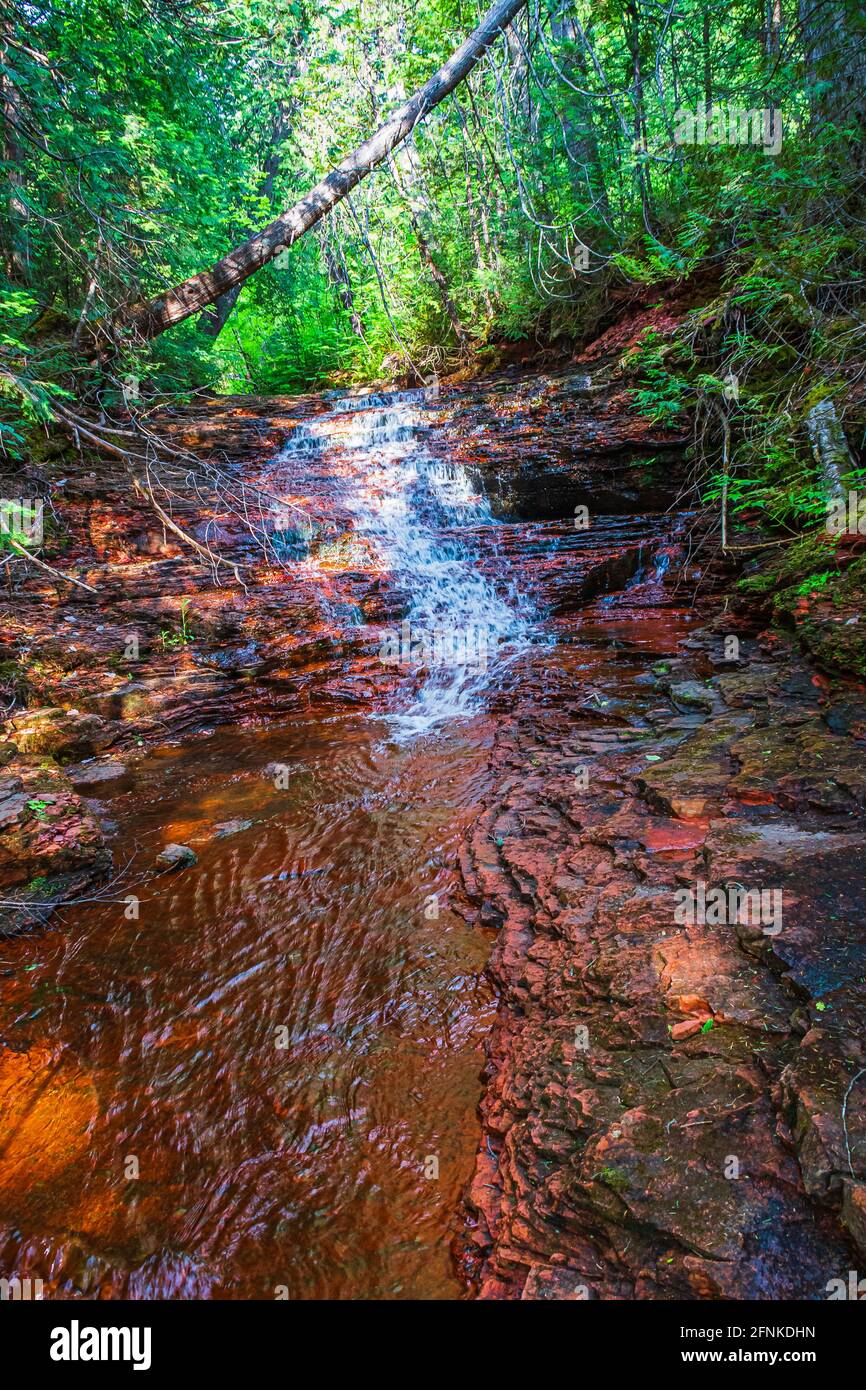 Mazukama Creek Waterfalls Trail Nipigon Ontario Canada in Summer Stock ...