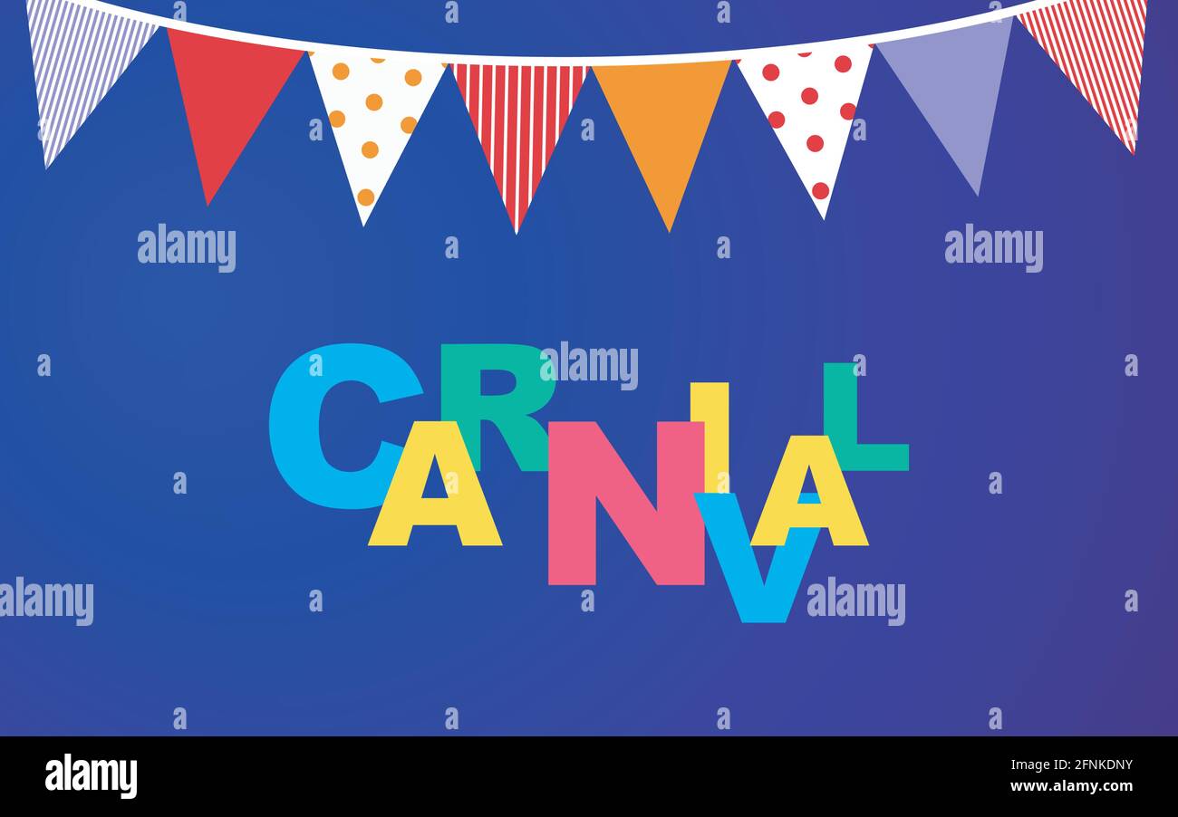 Carnival flags Vector illustration in flat design Stock Vector Image ...