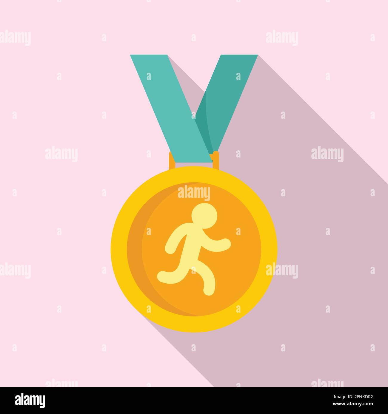 Athlete gold medal flat hi-res stock photography and images - Alamy