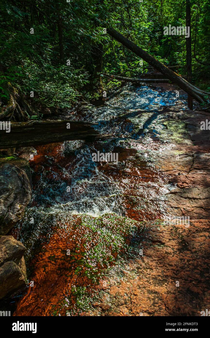 Mazukama Creek Waterfalls Trail Nipigon Ontario Canada in Summer Stock ...