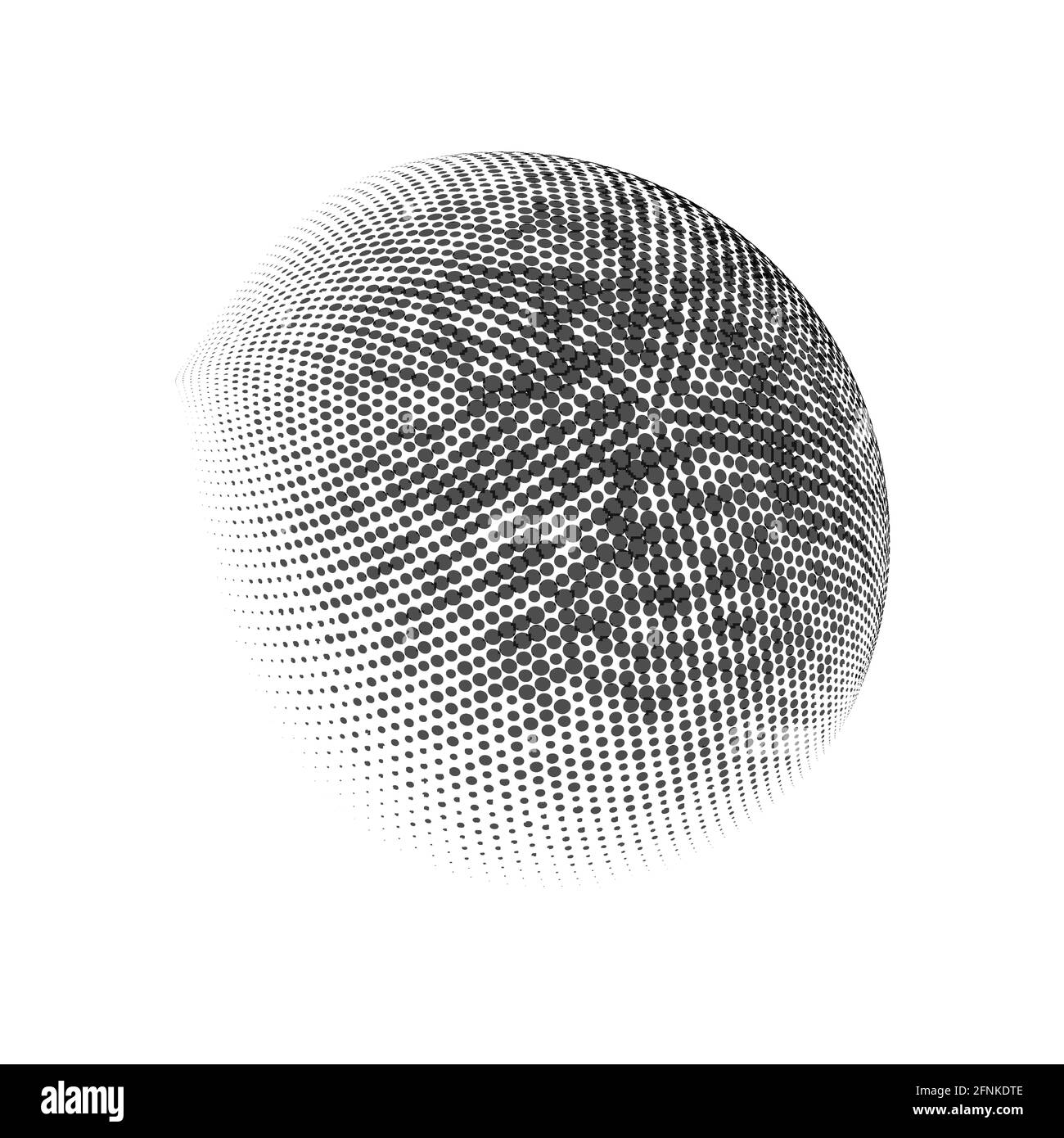 Halftone sphere dotted vector illustration. Circle halftone patterns ...