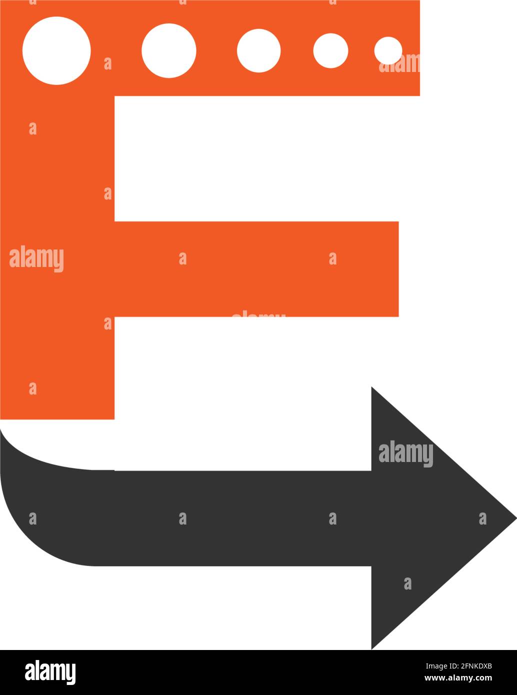 Letter E logo with arrow icon design vector template Stock Vector Image ...