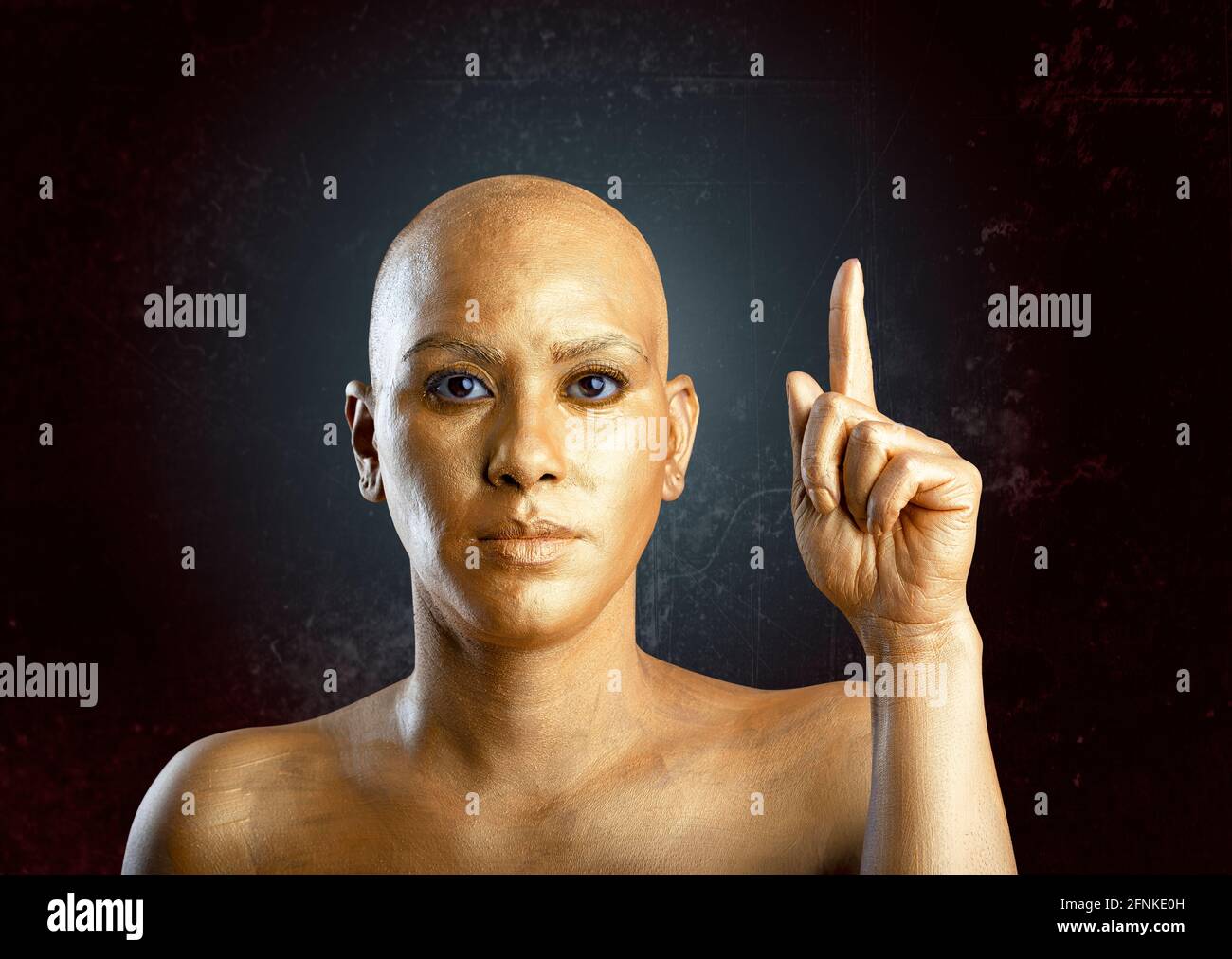 Gold Skin Body Art Golden Woman Beauty Portrait Stock Photo - Alamy