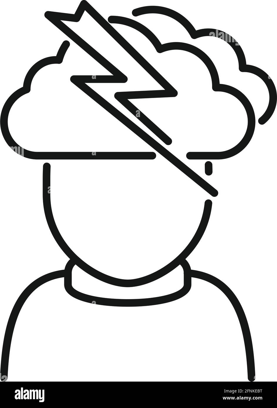 Rage man icon, outline style Stock Vector Image & Art - Alamy