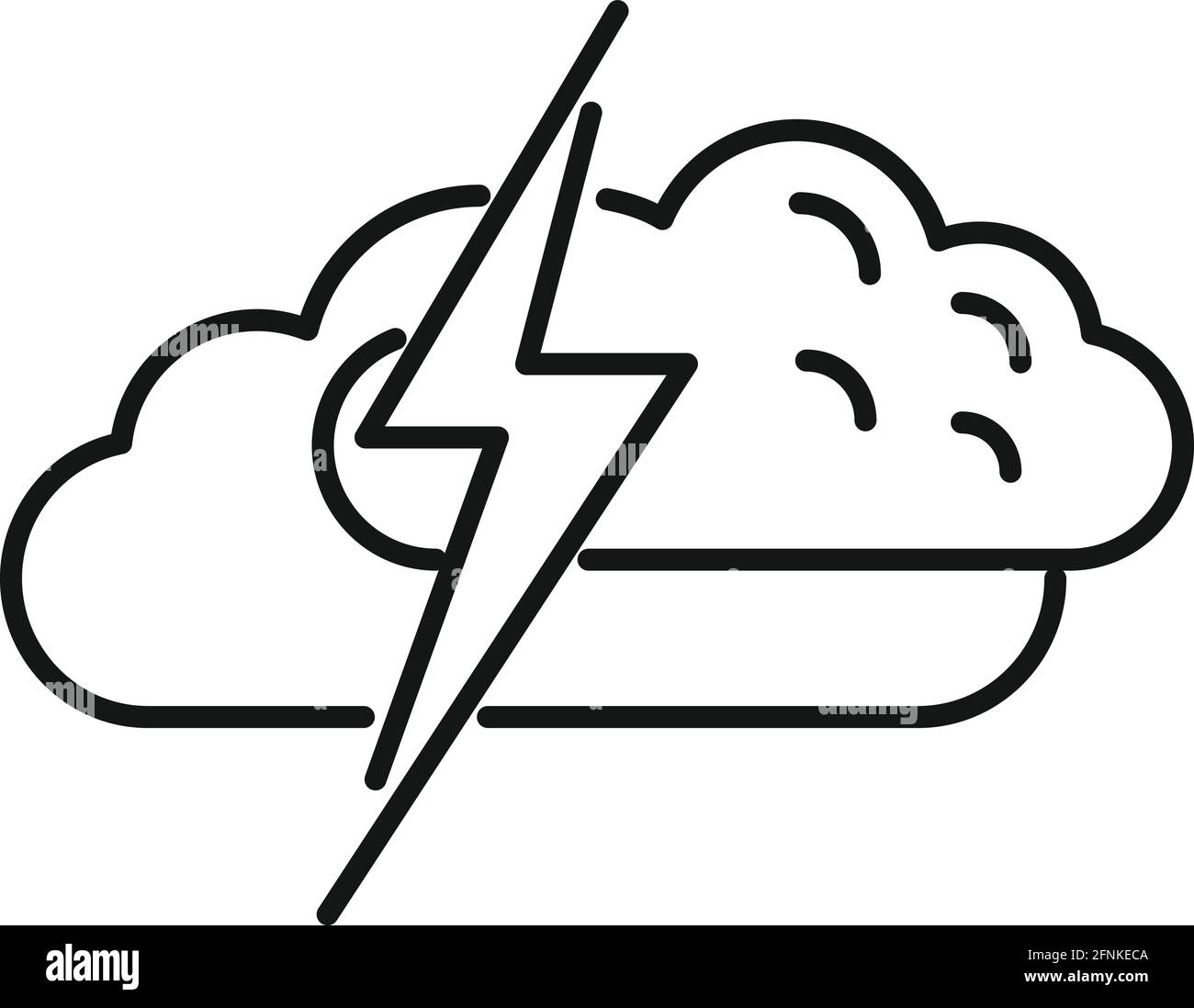 Thunderstorm icon, outline style Stock Vector Image & Art - Alamy