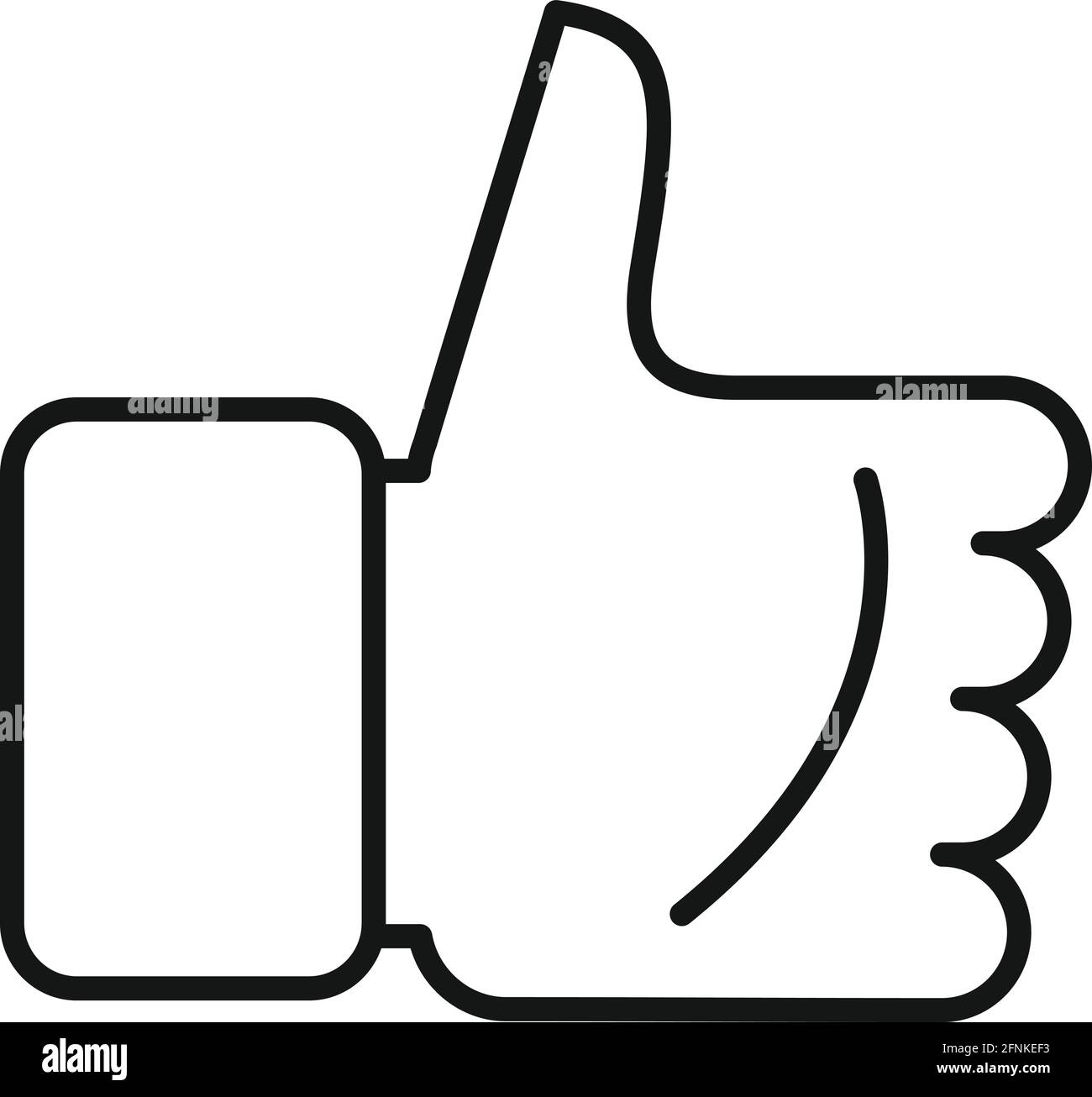 Hitchhiking man thumb up icon, outline style Stock Vector Image & Art ...