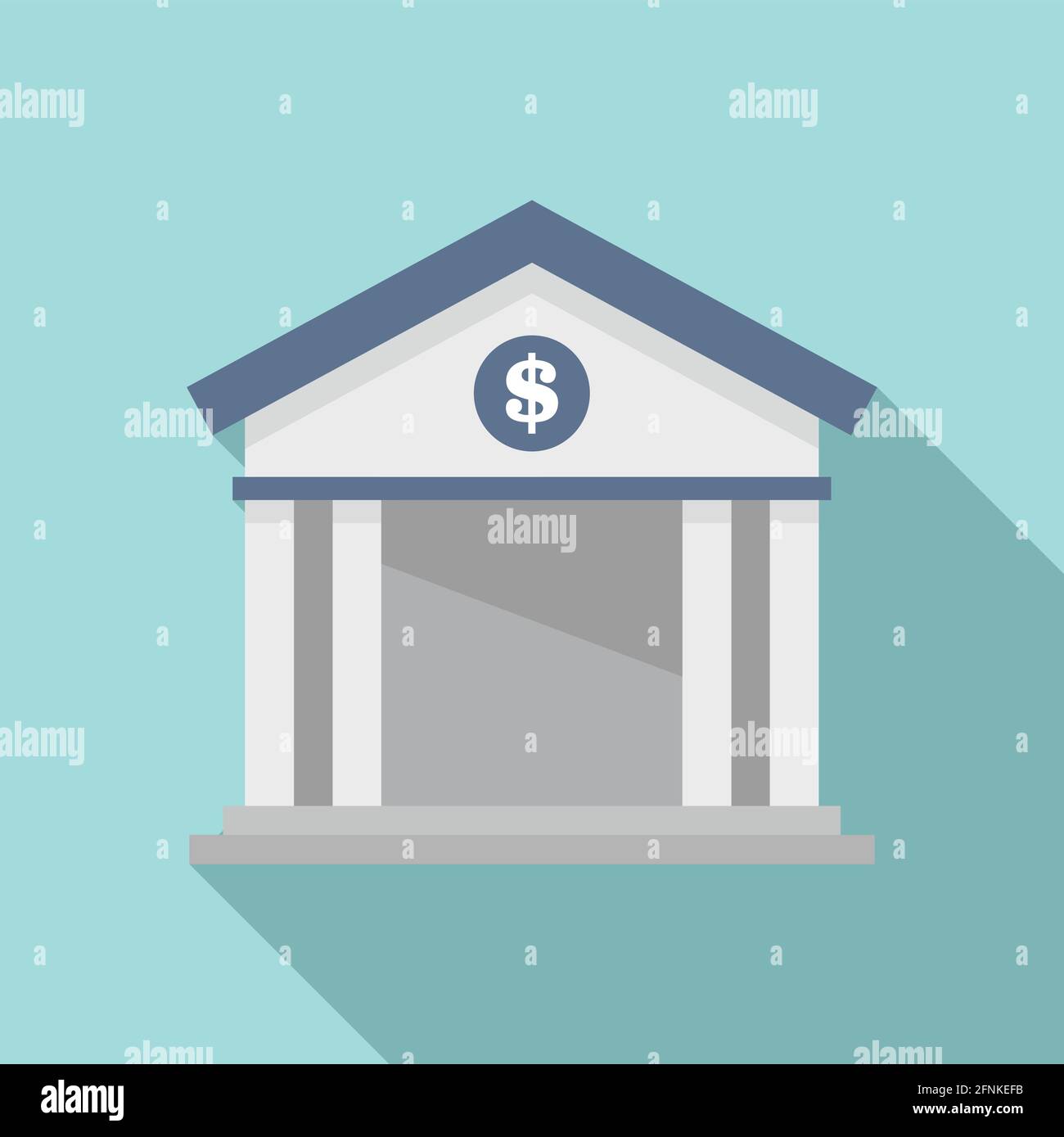 Bank icon, flat style Stock Vector Image & Art - Alamy