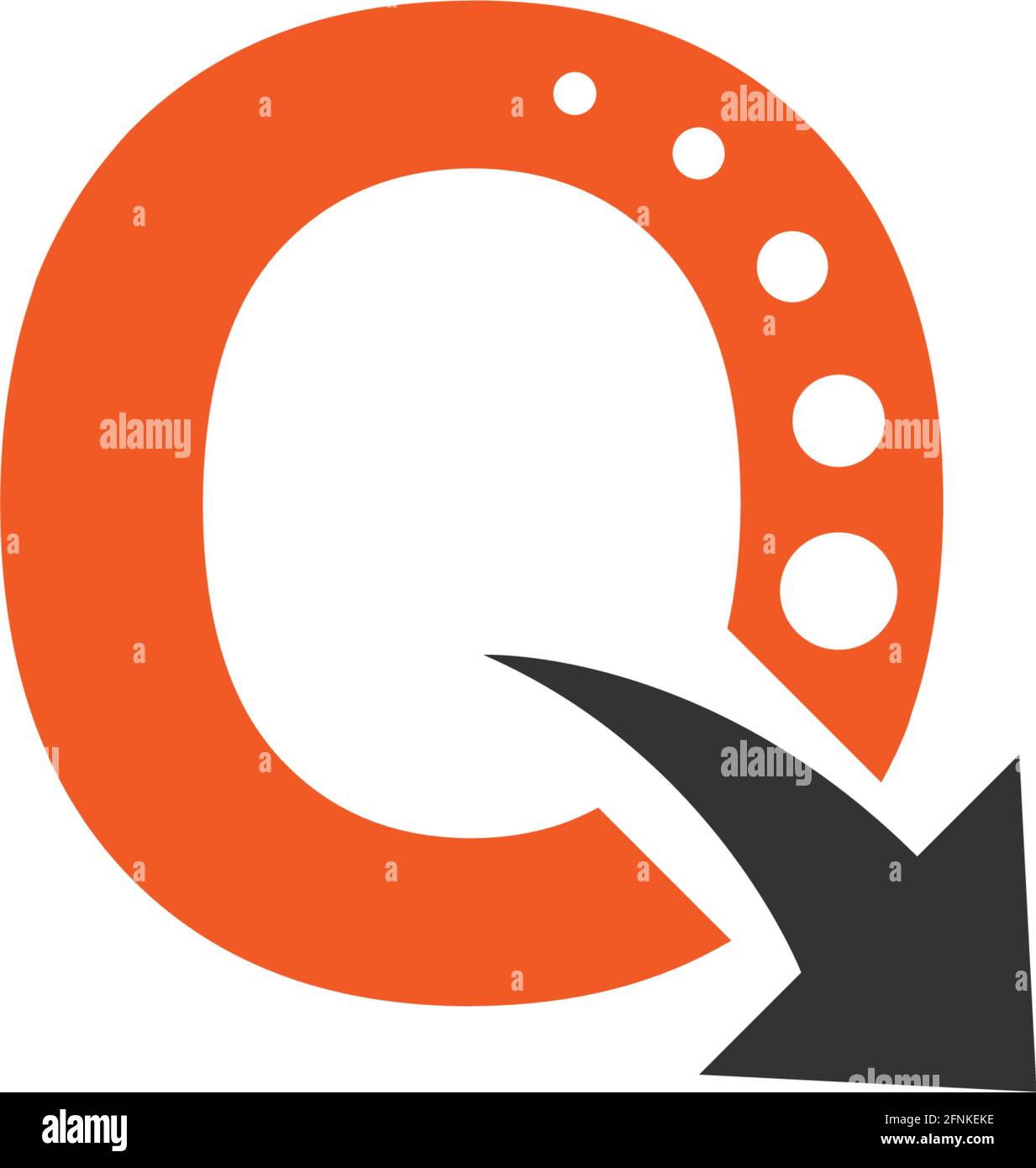 Letter Q logo with arrow icon design vector template Stock Vector Image ...