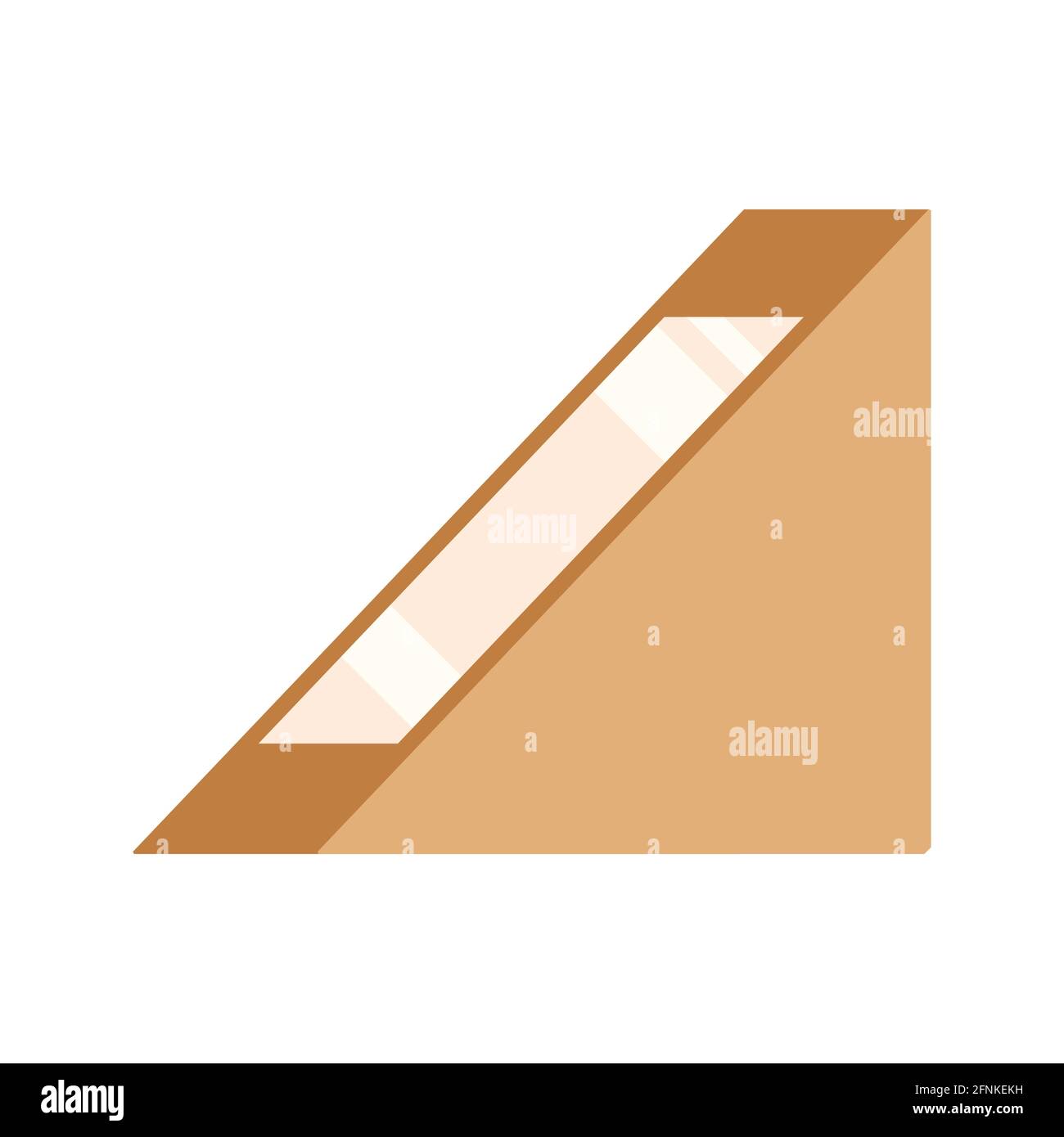 Sandwich paper takeaway box icon isolated on white background Stock ...