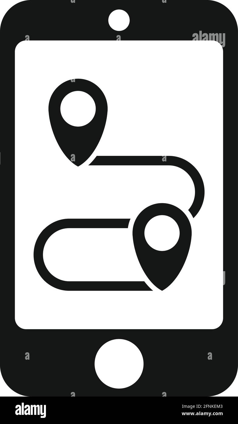 Running phone route icon, simple style Stock Vector Image & Art - Alamy