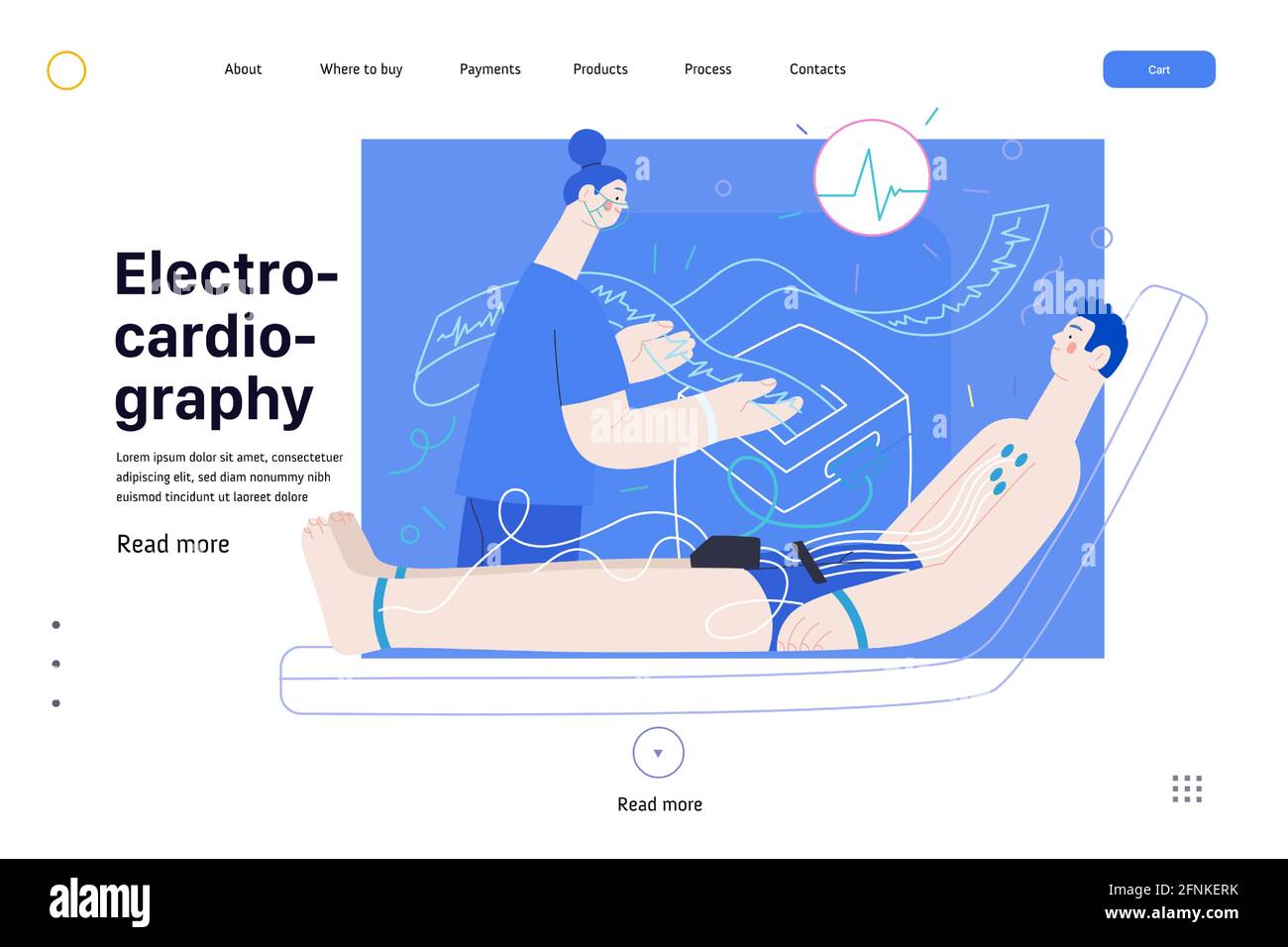Electrocardiogram procedure Stock Vector Images - Alamy