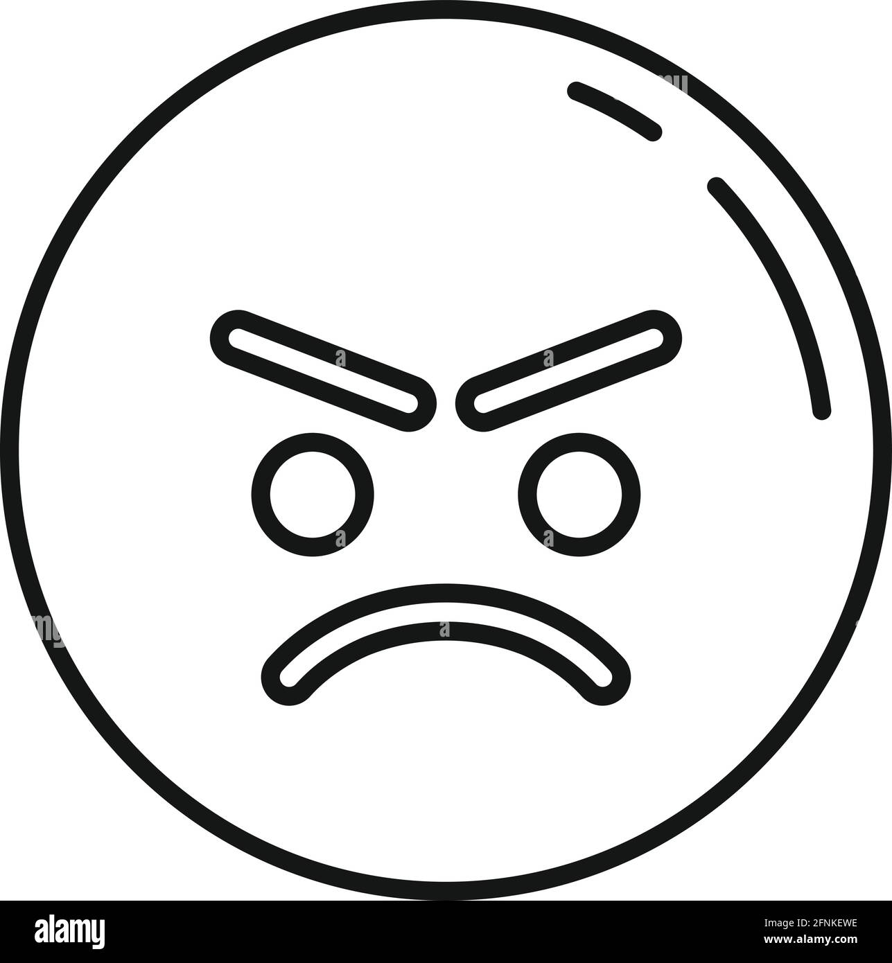 Rage emoji icon, outline style Stock Vector Image & Art - Alamy