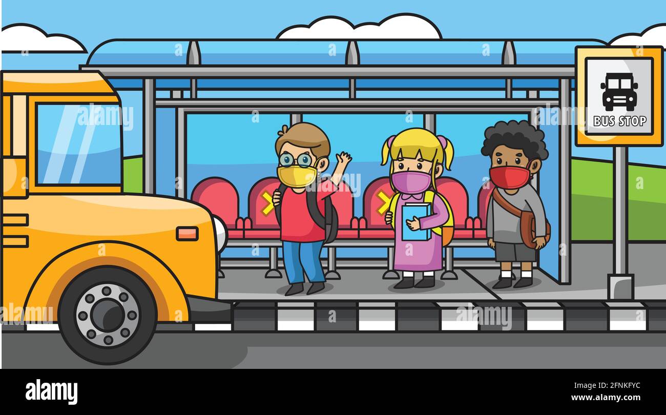 Waiting For Bus Clipart