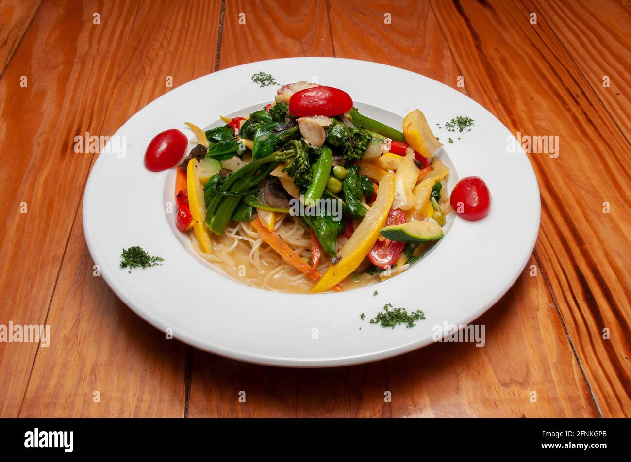 Delicious Italian dish known as pasta primavera Stock Photo - Alamy