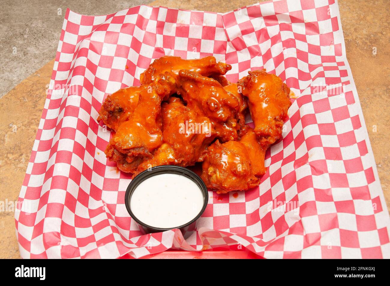 Authentic American cuisine food best known as buffalo hot wings Stock ...