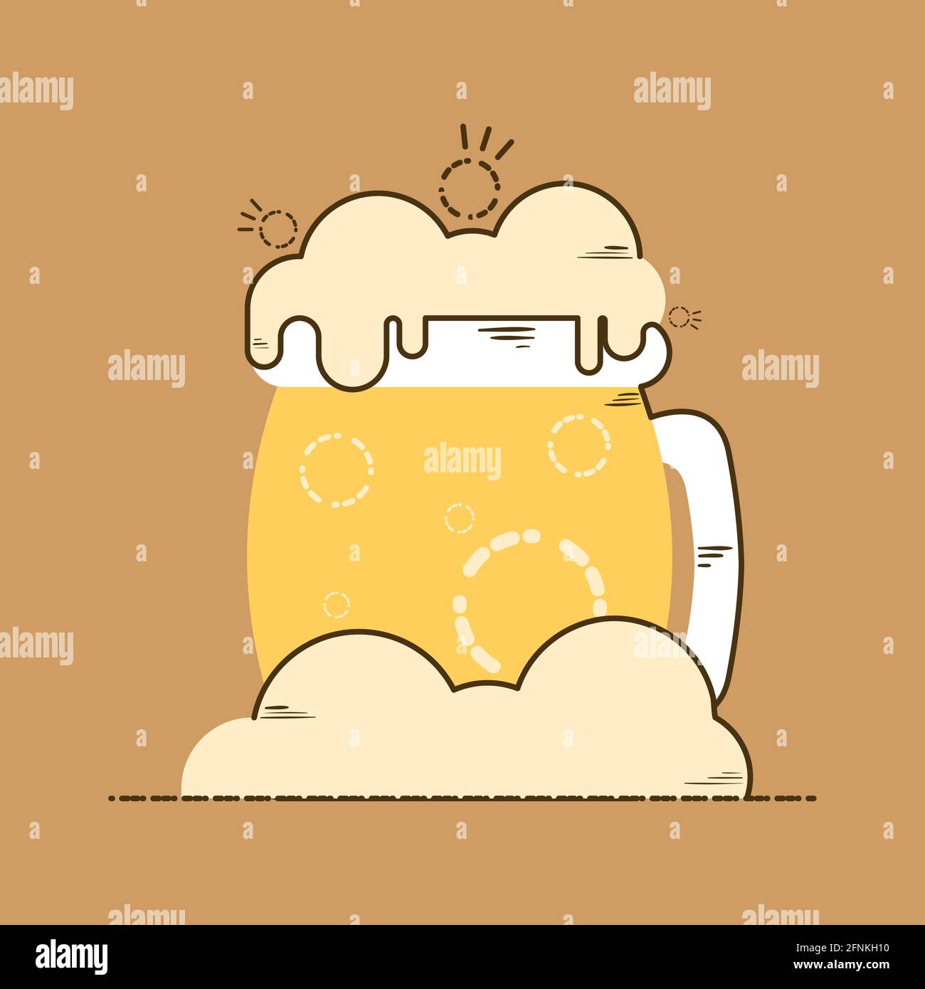 Beer mug over beer foam icon Stock Vector Image & Art - Alamy