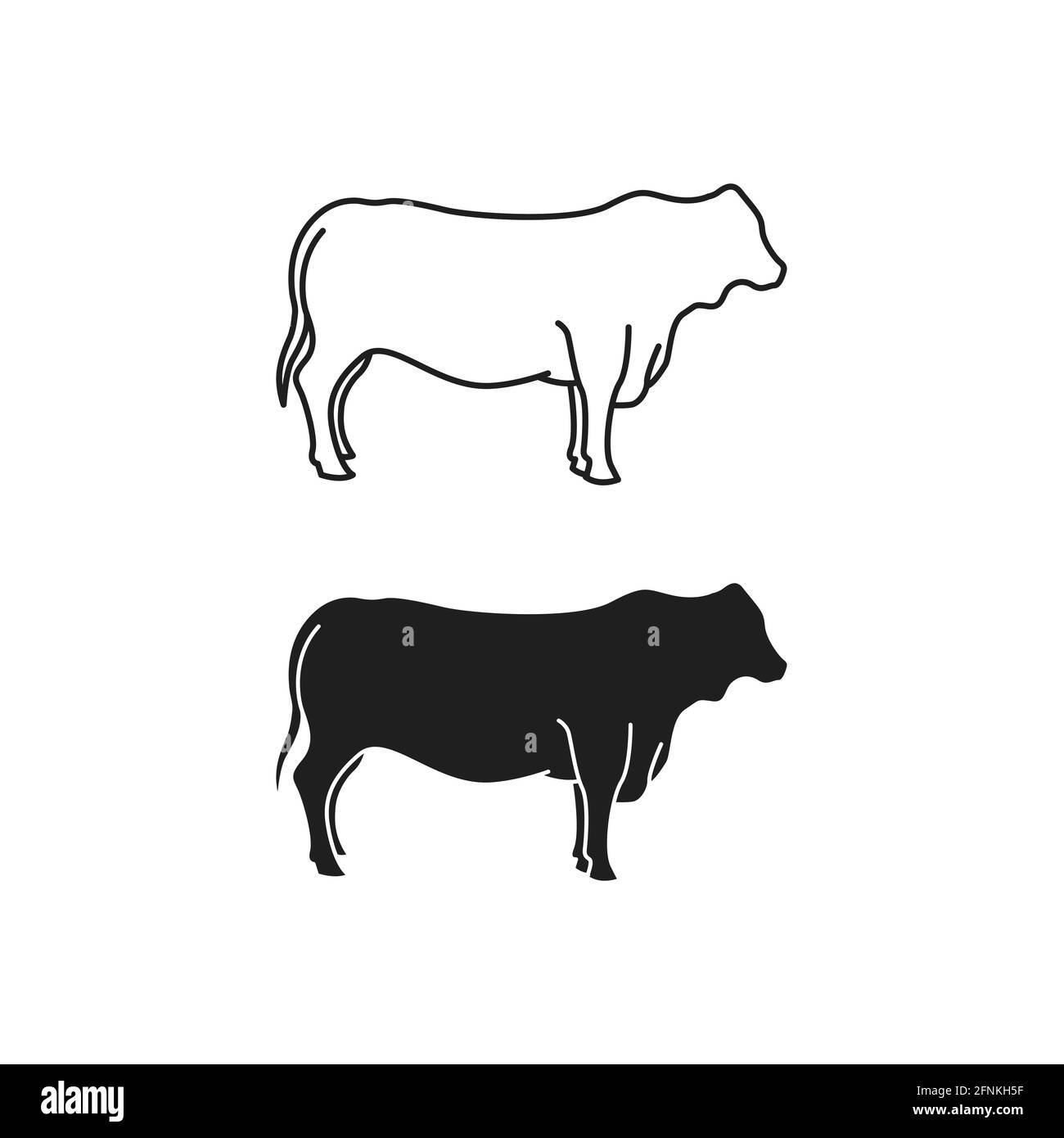 Angus beef cow Stock Vector Images - Alamy