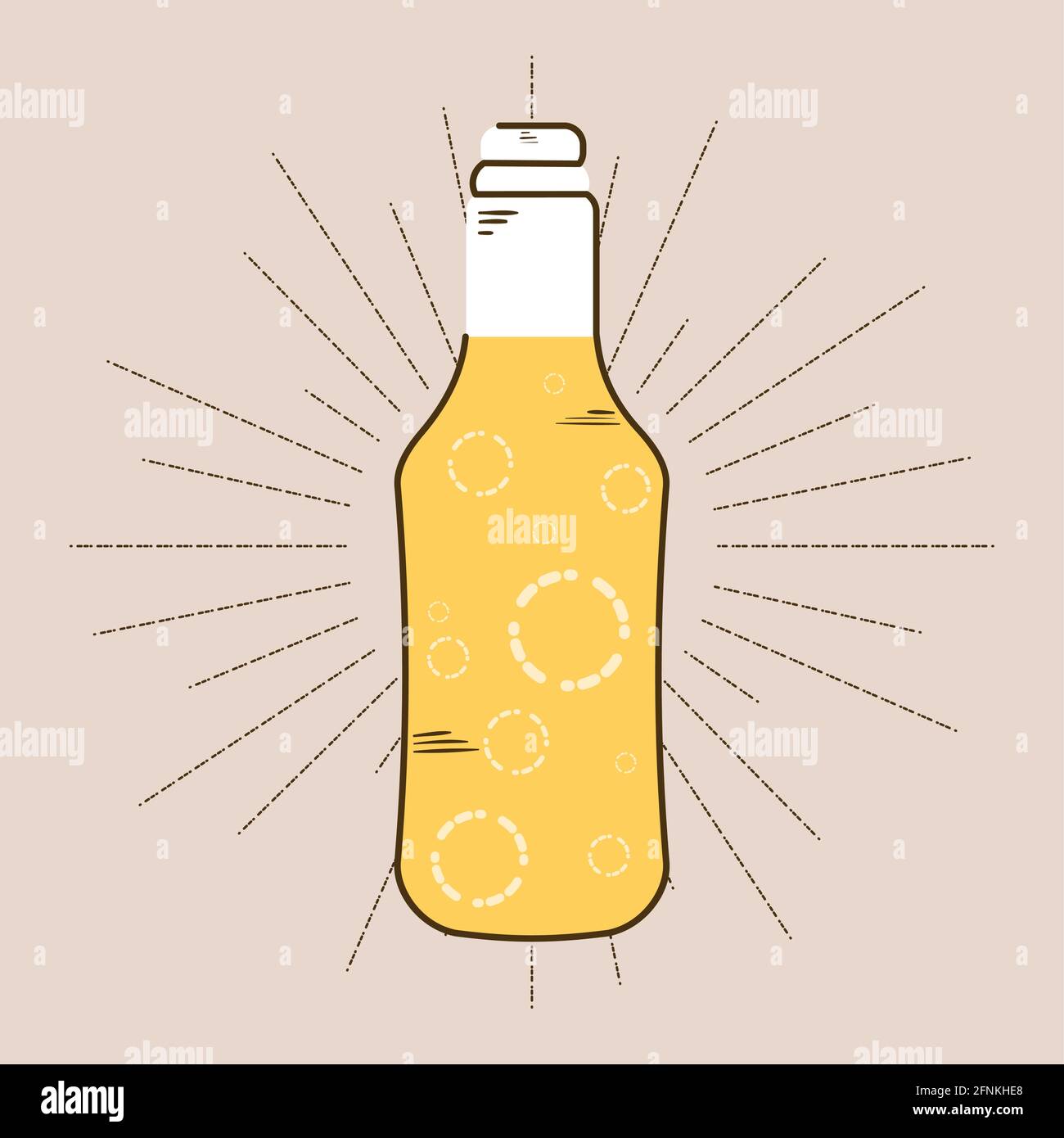 Isolated beer bottle icon with special effects Stock Vector Image & Art ...
