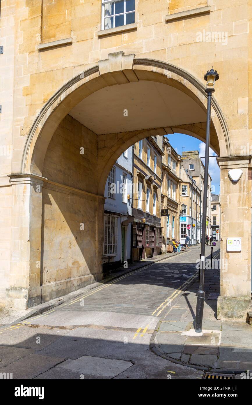 Trim Bridge and from Trim Street in city centre of Bath, Somerset ...