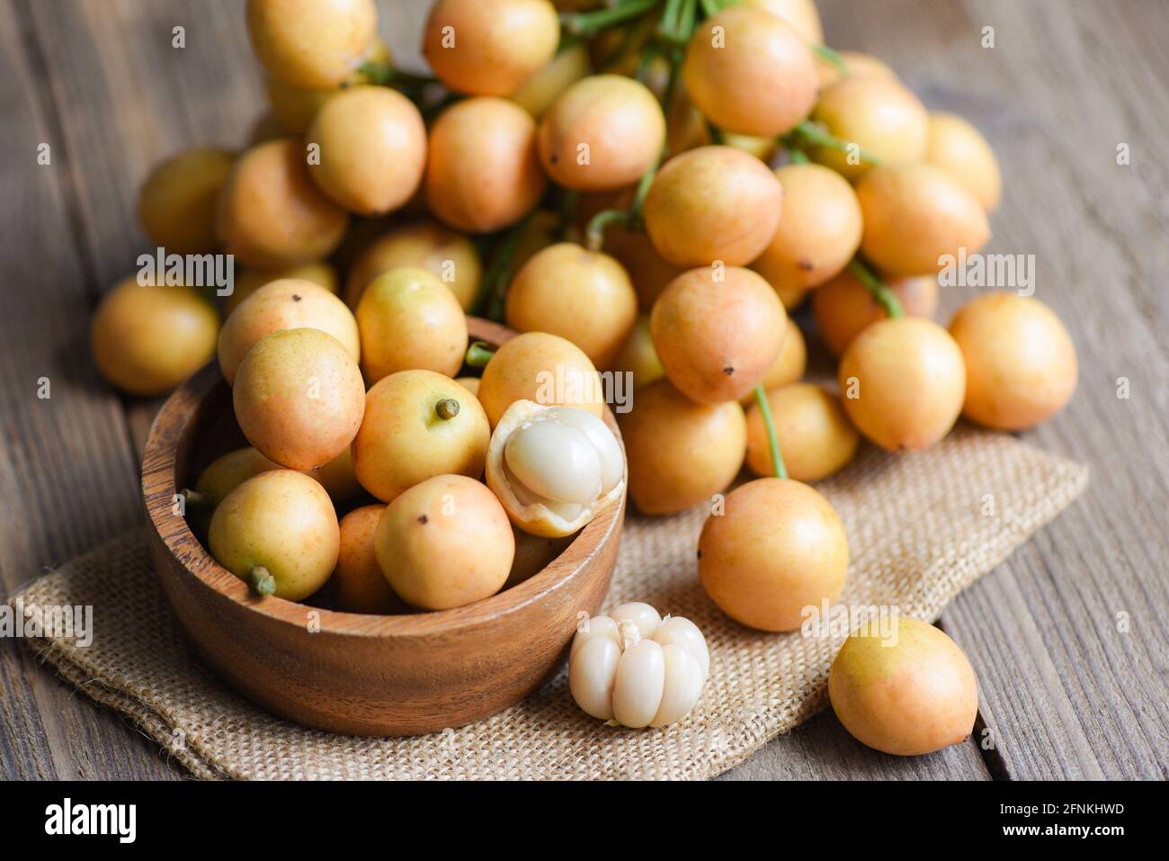 Rambi harvest from tree at the garden summer tropical fruit in Thailand ...