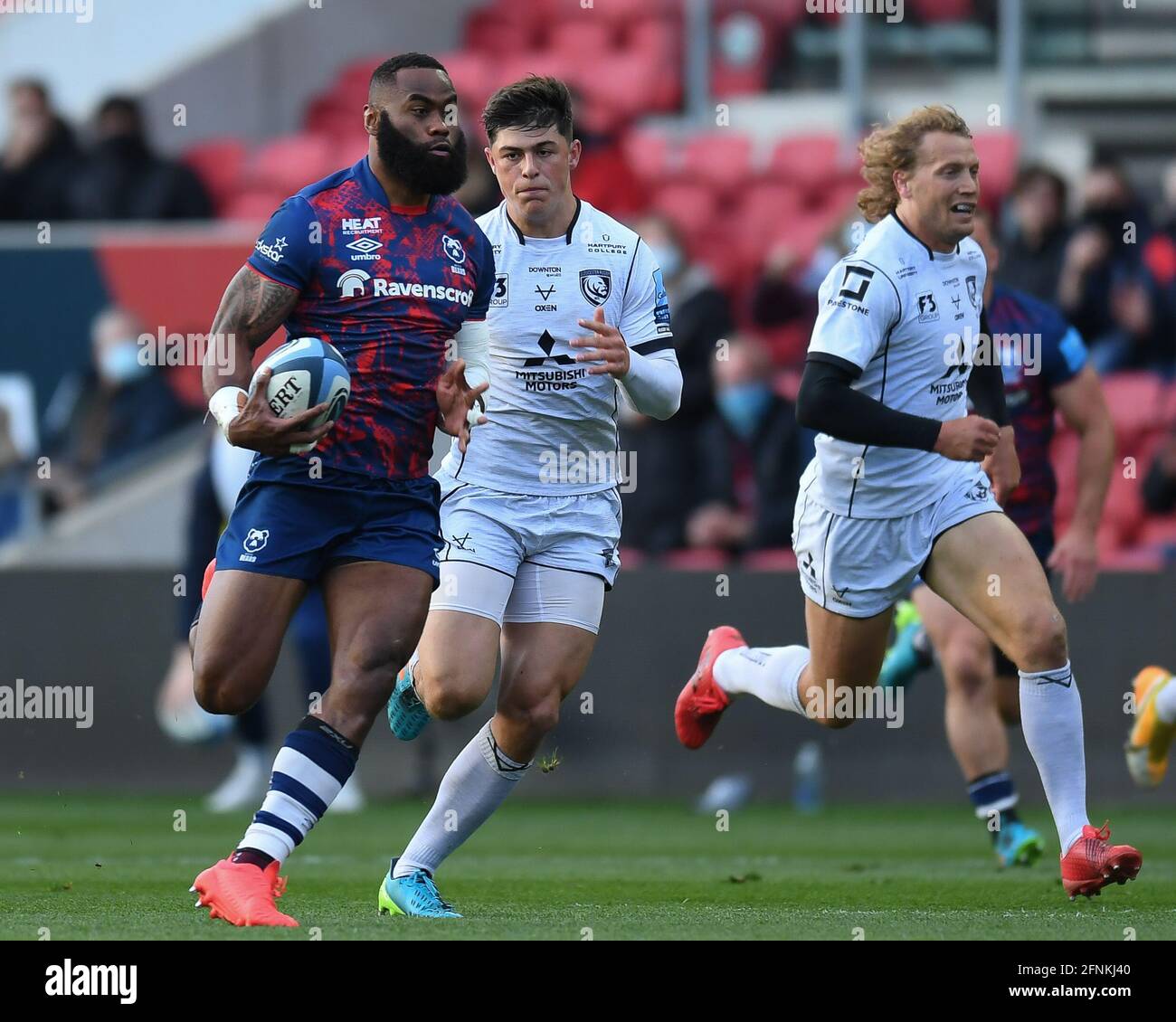 Bristol, UK. 17th May, 2021. Semi Radradra of Bristol Bears being ...