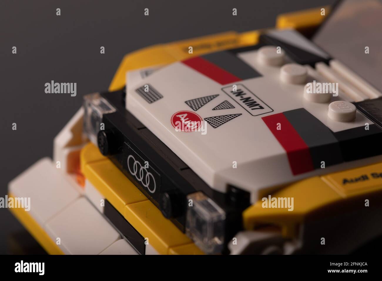 LEGO Audi Quattro rally car on a reflective ground Stock Photo - Alamy