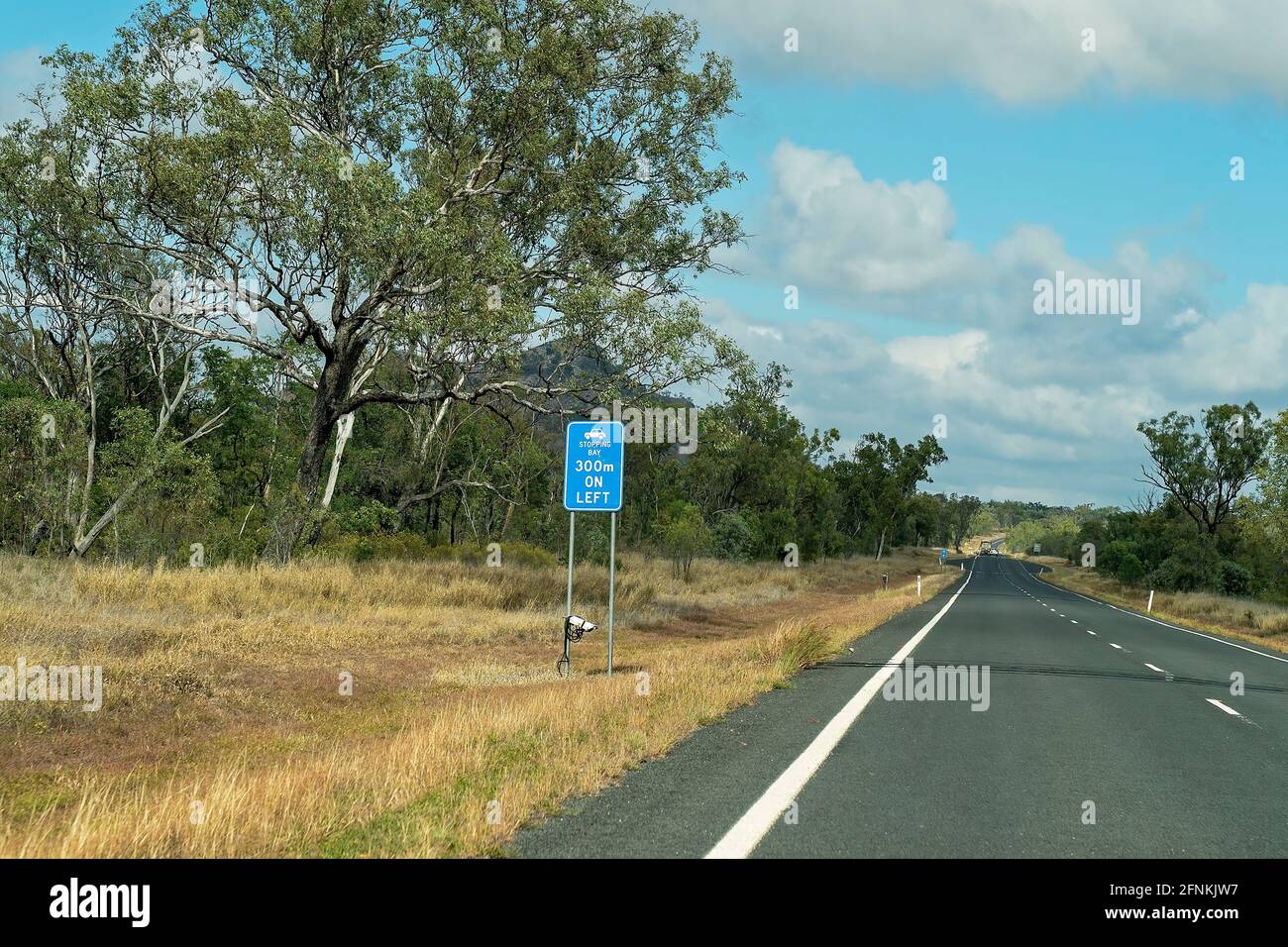 Stopping bay signage on outback highway Stock Photo - Alamy